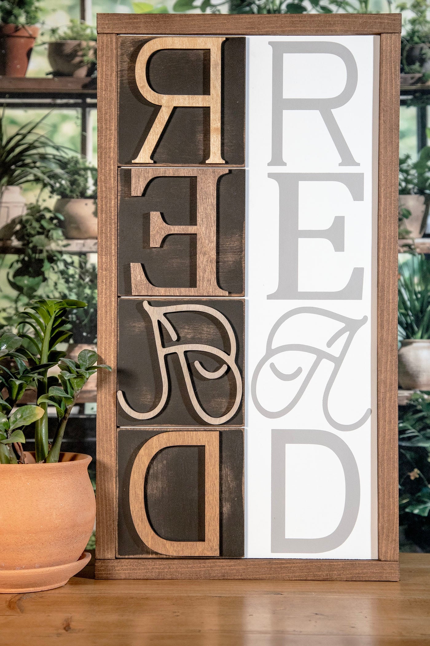 Read Letterpress Inspired Wood Sign | Book Lover | Gift for Readers ...