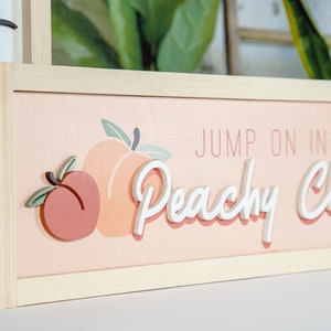 Peachy Sign | Peachy Clean Wood Sign | Bathroom Decor | 3D Sign | Laser ...