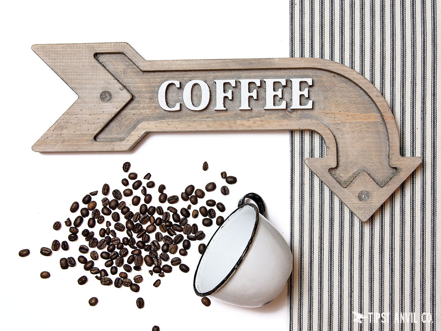 Coffee Arrow Wood Sign | Engraved Sign | 3D Sign | Kitchen Decor ...
