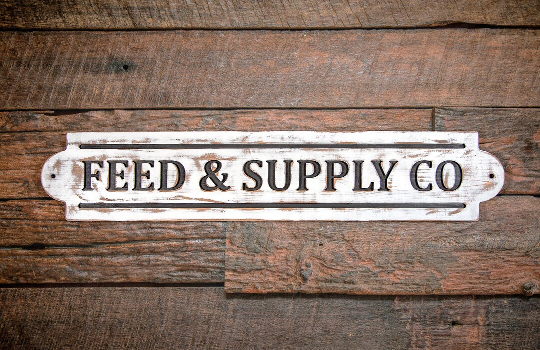 Feed Wood Sign | Feed & Supply | Kitchen Decor | Dining | Farmhouse ...