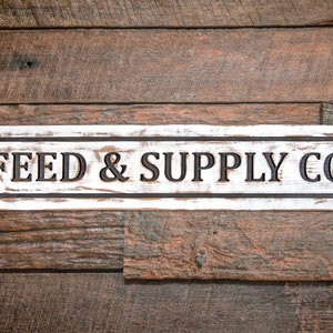 Feed Wood Sign | Feed & Supply | Kitchen Decor | Dining | Farmhouse ...