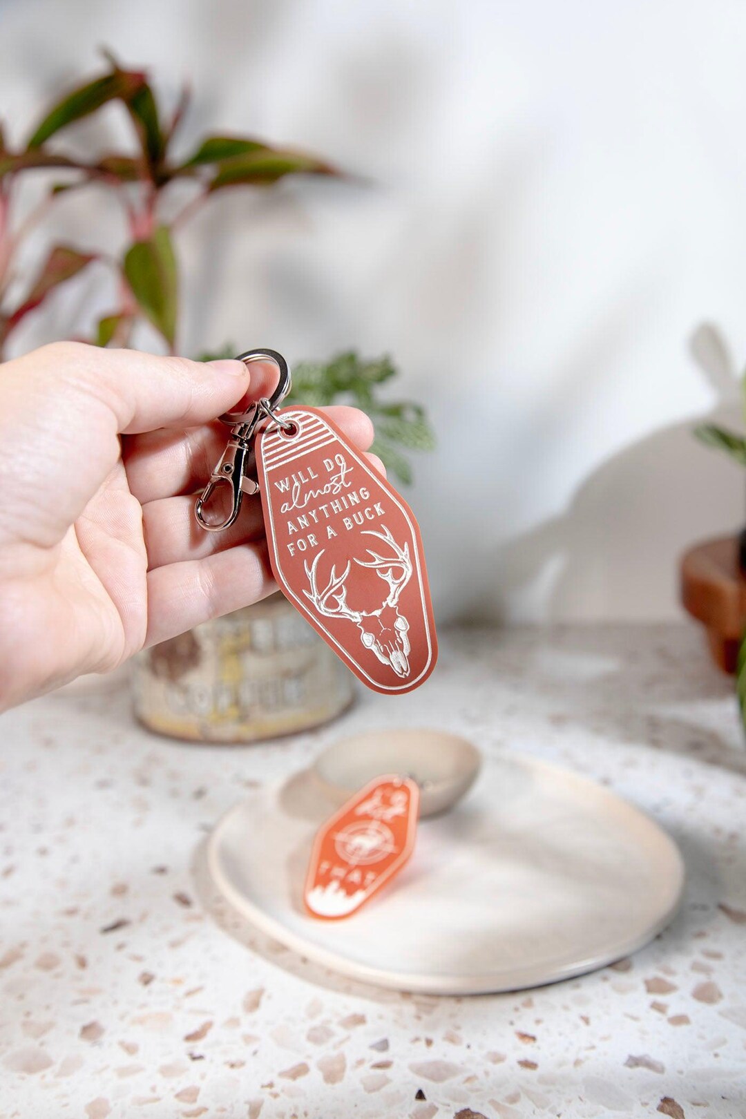 Do Anything Buck Hunting Keychain - Etsy