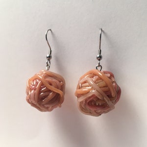 Writhing Ball of Worms Earrings - Realistic Slimy Worm Polymer Clay ...