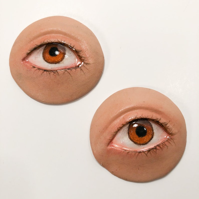 Brown Lover's Eye Pin - Customizable Eye Badge - Open Stock - Weird ...