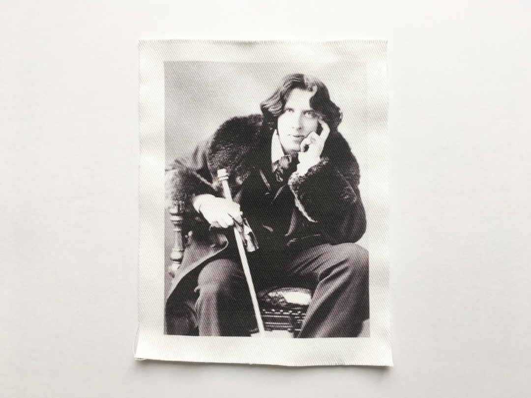 CLOSEOUT: Oscar Wilde Patch Black and White Sew on Patch - Etsy