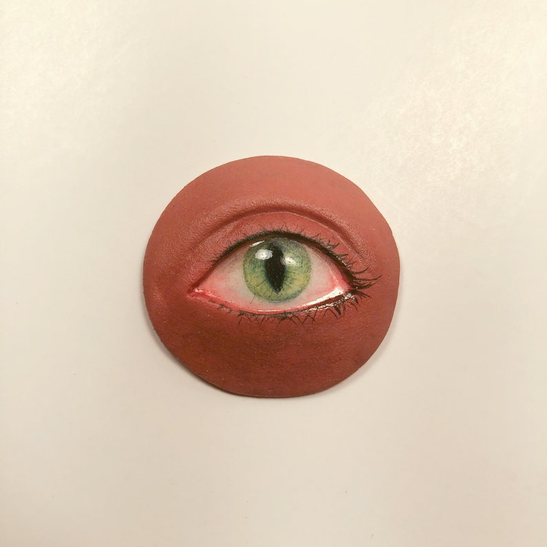 Cat Eye Pin Vertical Pupil Customizable Eyeball Badge Open - Etsy
