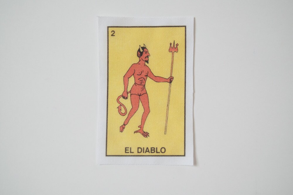 El Diablo the Devil Lotería Card Sew on Patch - Etsy UK