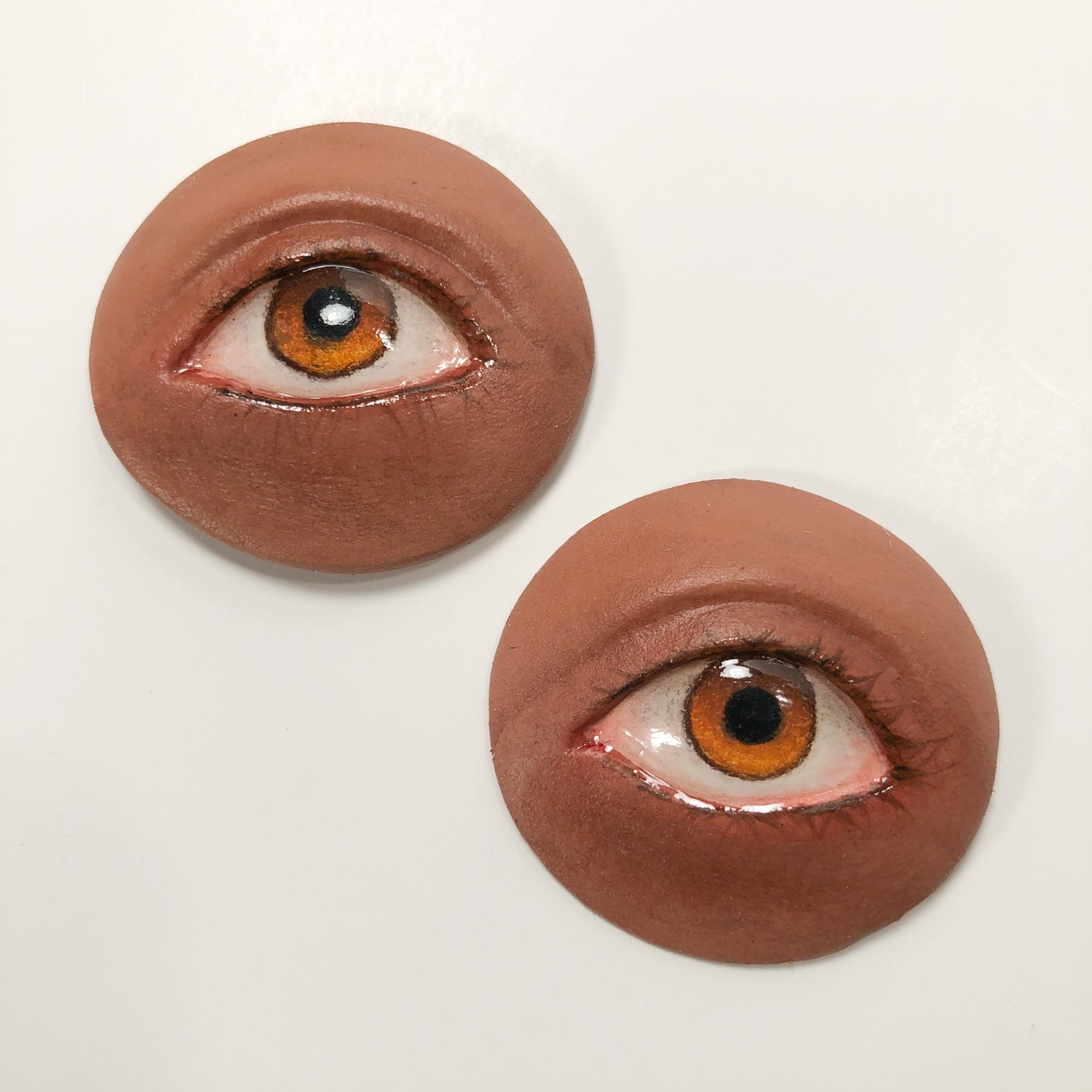 Brown Lover's Eye Pin - Customizable Eye Badge - Open Stock - Weird ...