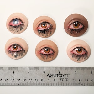 Ugly Crying Blue Eye Pin - Customizable Runny Mascara Eyeball Badge ...