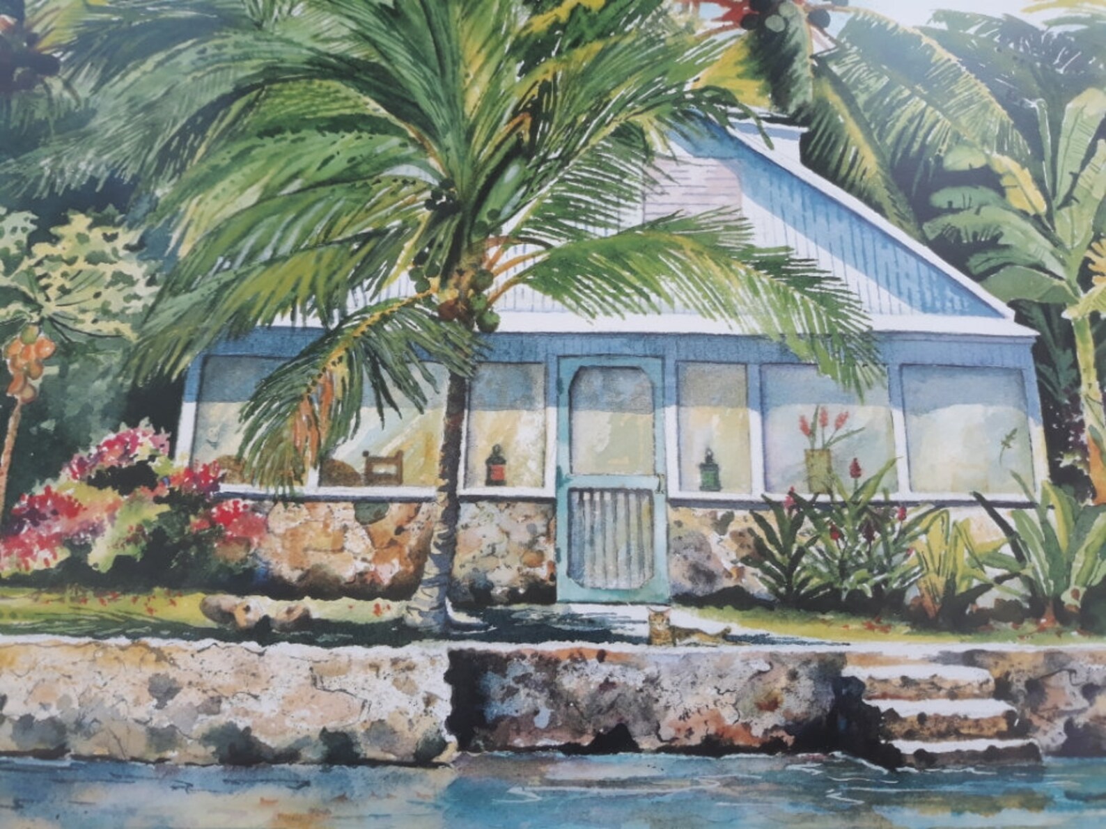 Land Across From the Light, Tropical Print by Carol Garvin - Etsy