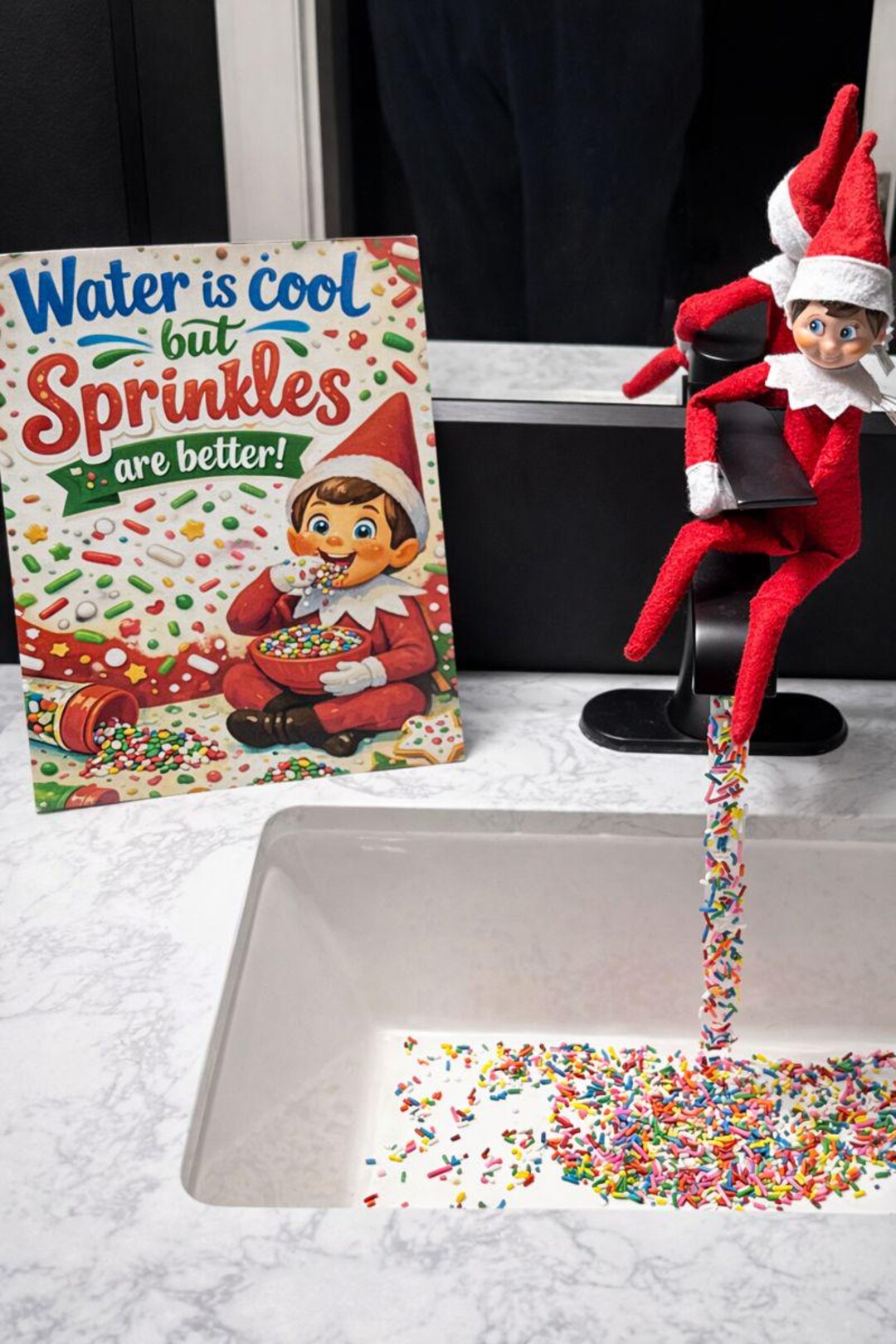 Elf on the Shelf Printable Sign – Water is Cool, but Sprinkles Are ...