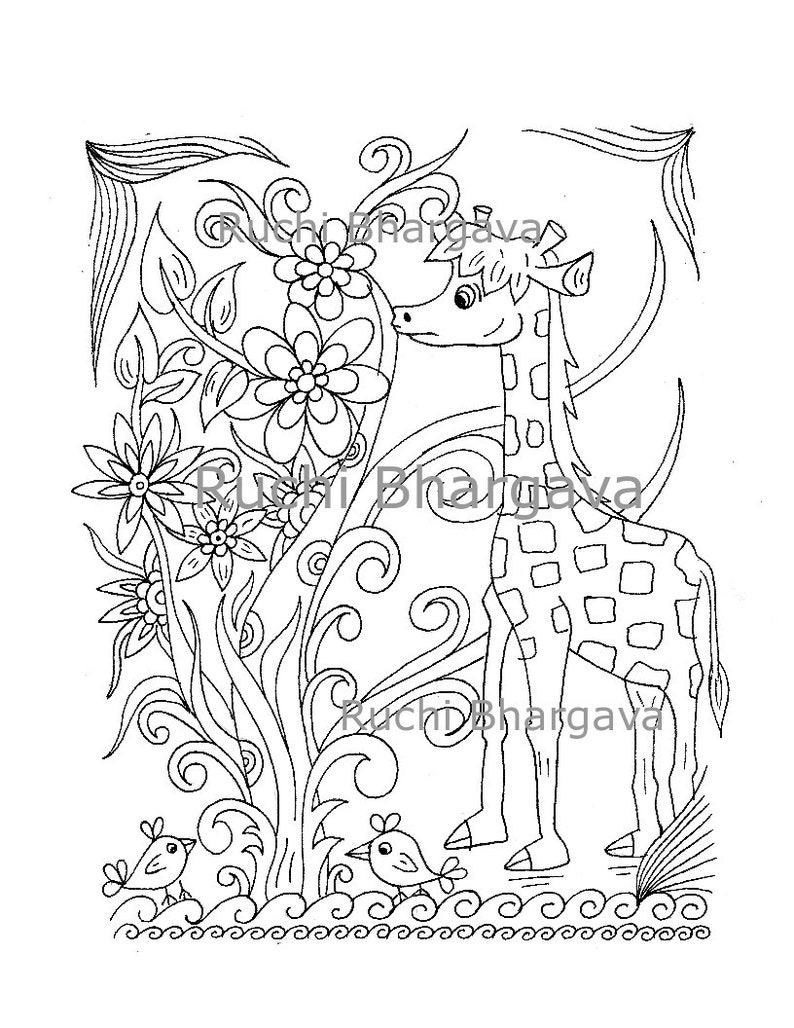 Adorable Animal Kingdom- Coloring Book -pdf Format - Etsy