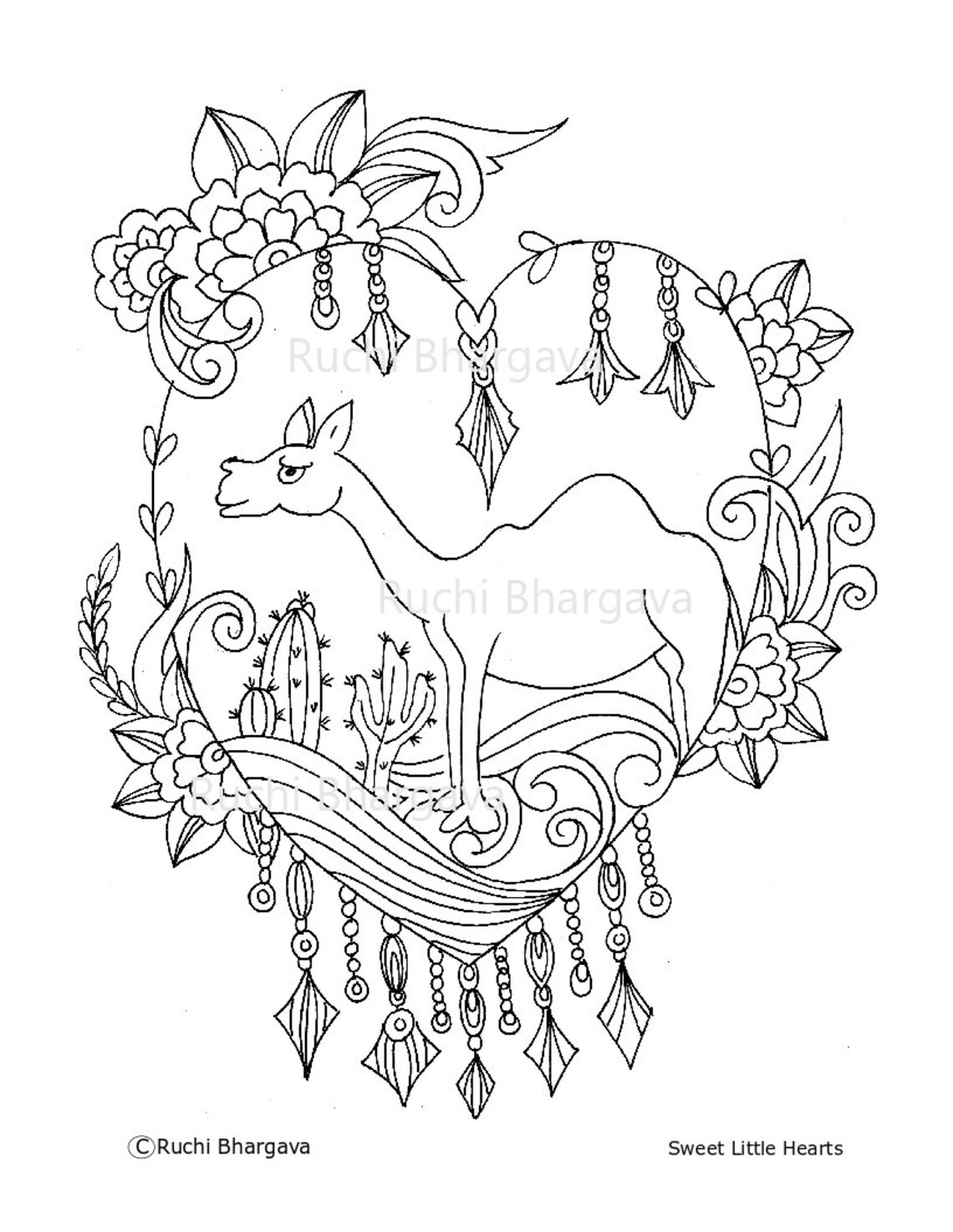 Sweet Little Hearts-coloring Book Pdf Format - Etsy