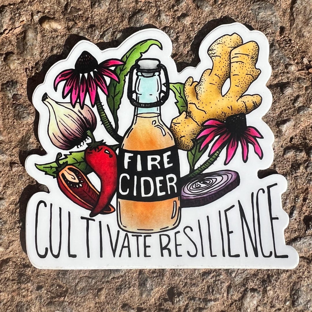 4" Fire Cider Sticker // Bumper Sticker // Vinyl Sticker // Tradition ...