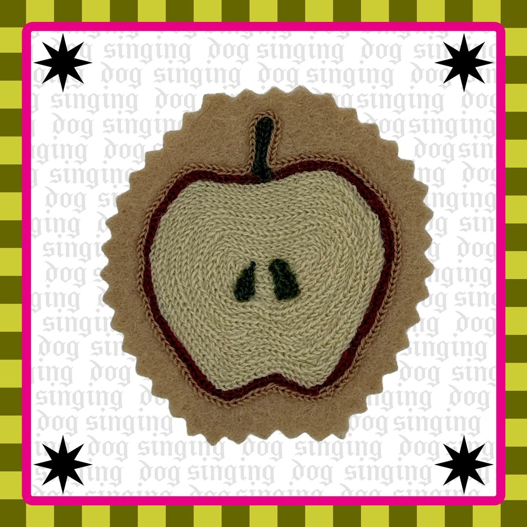 Apple Chainstitched Patch - Etsy