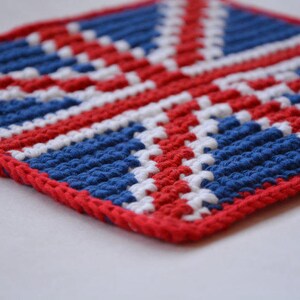 Union Jack Potholder Crochet Pattern - for Beginners - Etsy