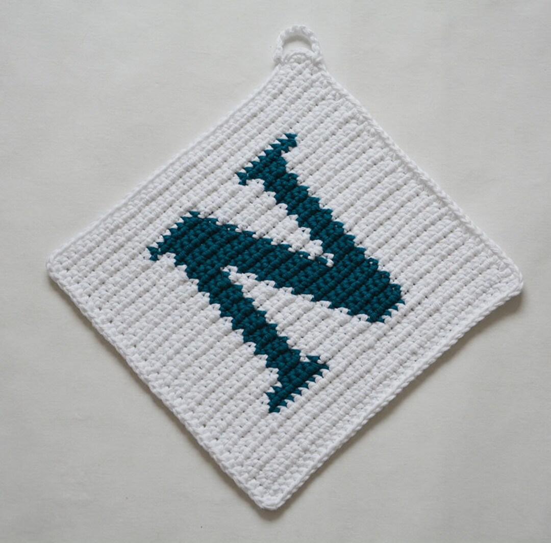 Letter "n" Potholder Crochet Pattern - for Beginners - Etsy
