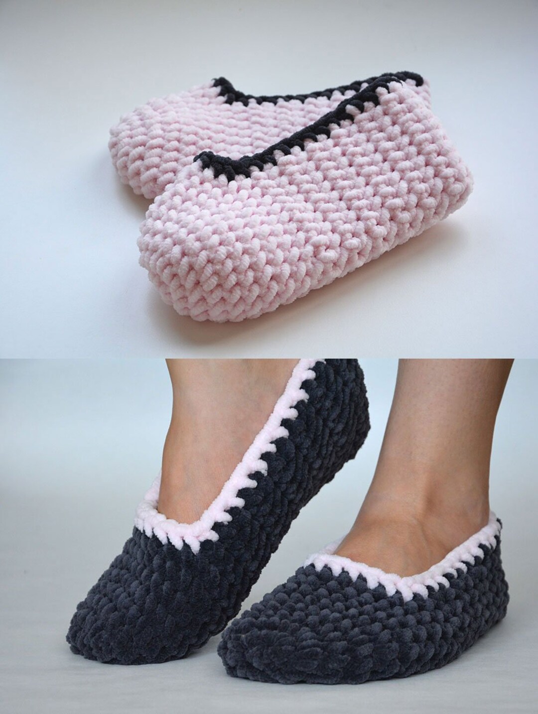 E-book Crochet Pattern "velvet Paws" Slippers / Ballerinas / Slippers ...
