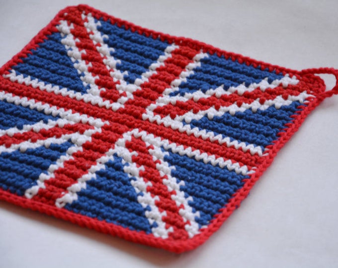 Union Jack Potholder Crochet Pattern - for Beginners - Etsy