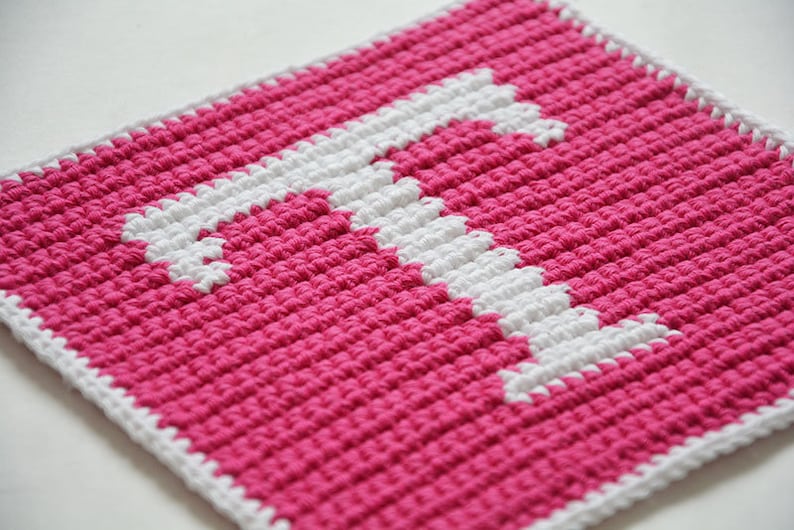 Letter "t" Potholder Crochet Pattern - for Beginners - Etsy