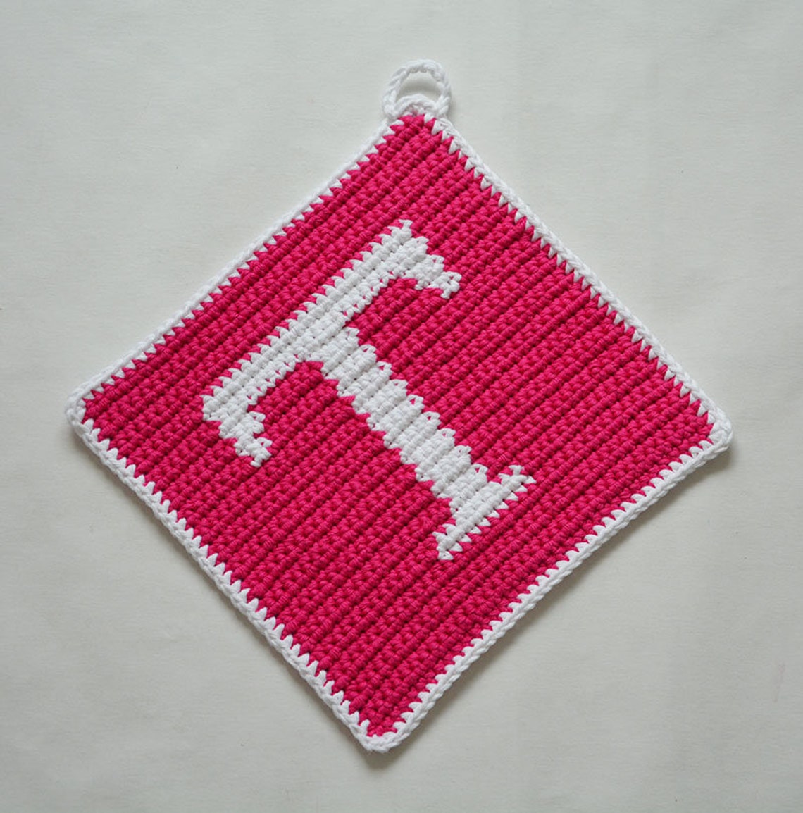 Letter "t" Potholder Crochet Pattern - for Beginners - Etsy