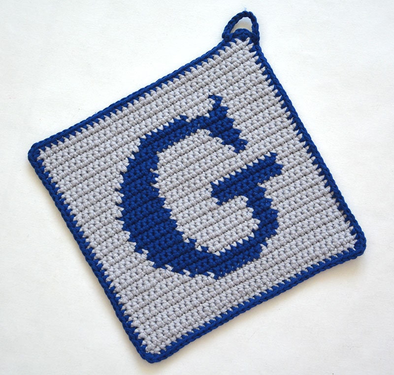 Letter "g" Potholder Crochet Pattern - for Beginners - Etsy