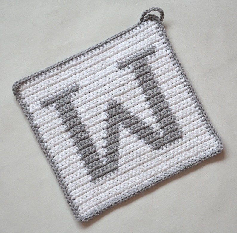 Letter "w" Potholder Crochet Pattern - for Beginners - Etsy
