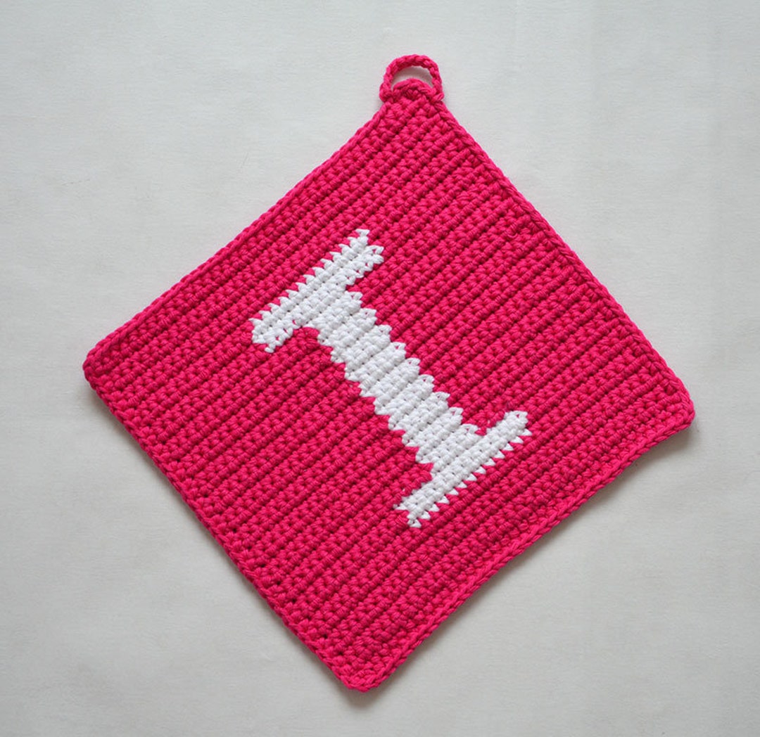Letter "i" Potholder Crochet Pattern - for Beginners - Etsy