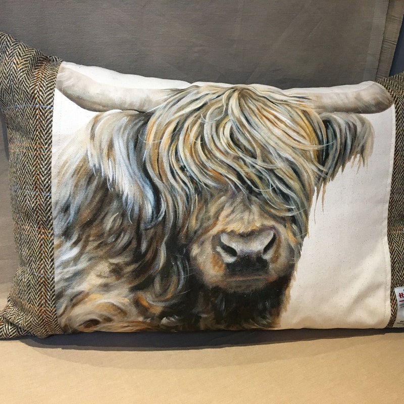 Highland Cow Cushion - Etsy UK