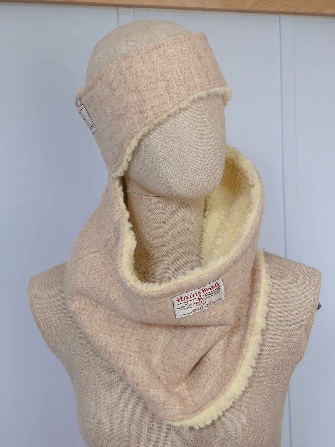 Harris Tweed Headband: Sherpa Fleece Lined Wool Snood - Etsy UK