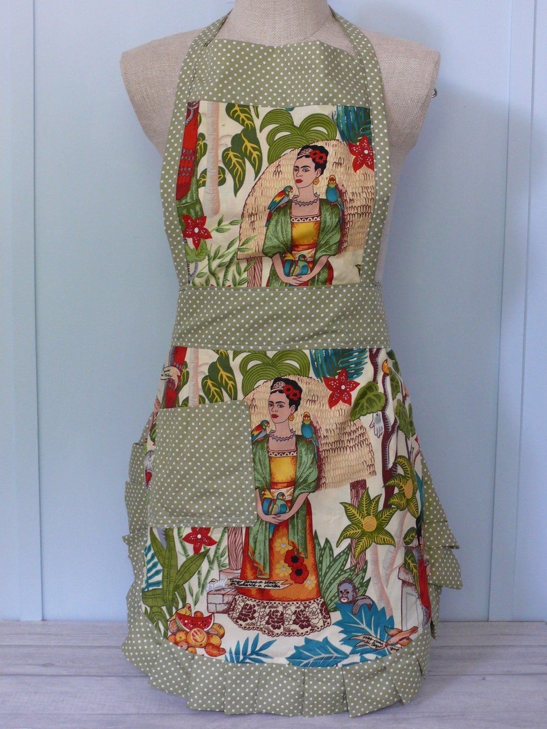 Ladies Apron. Frida Apron. Frida Kahlo. Frida Kahlo Apron. - Etsy