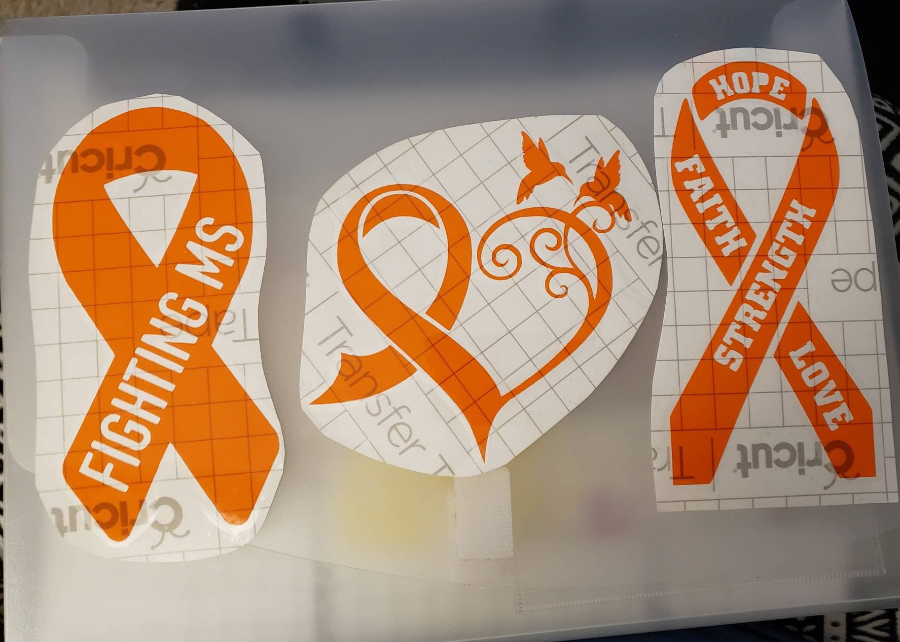 ORANGE Awareness Ribbon Decals MS Adhd Copd Lupus - Etsy UK