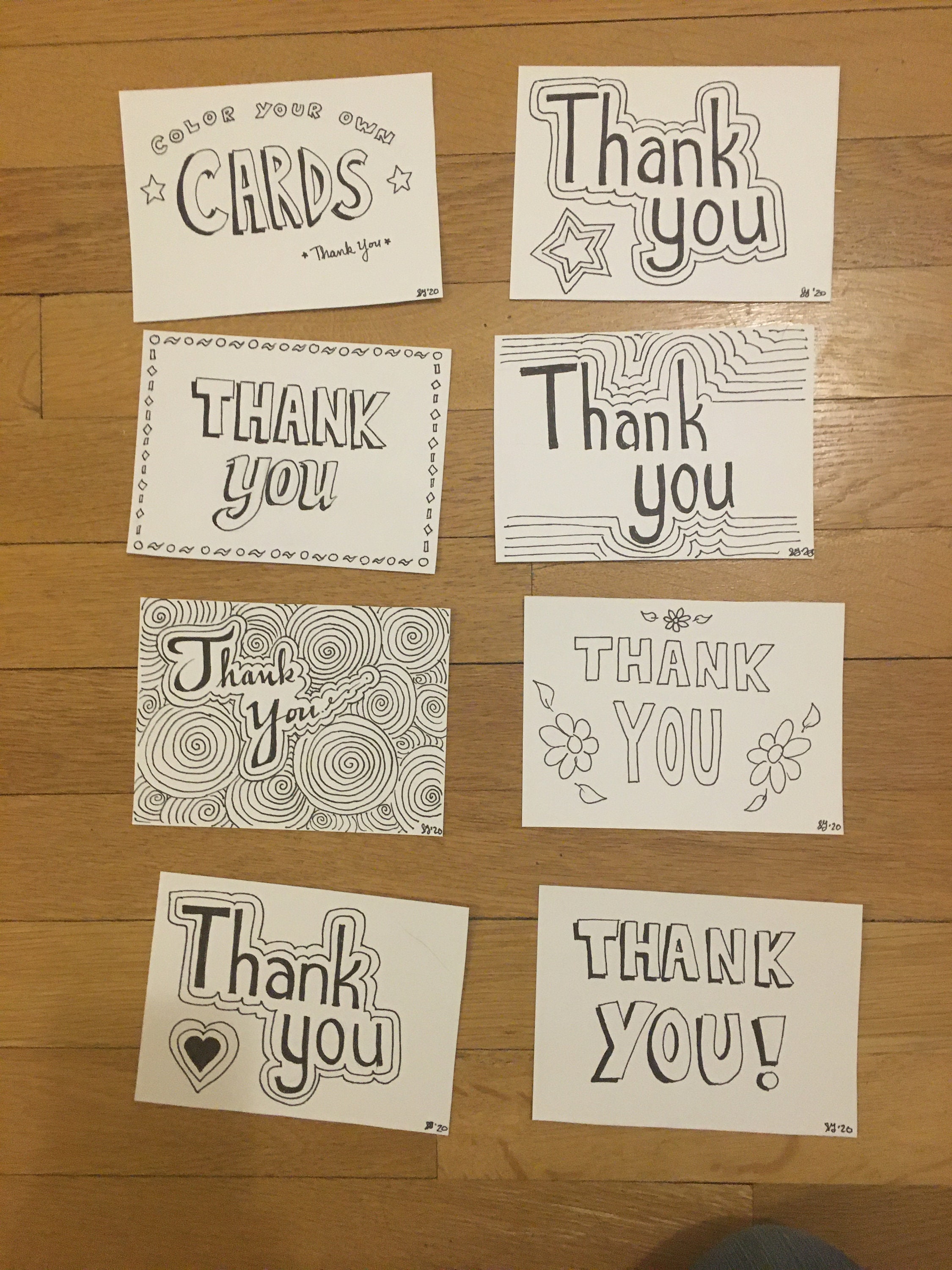 Uniquely Hand Drawn Thank You Notes and Cards for All Occasions - Etsy