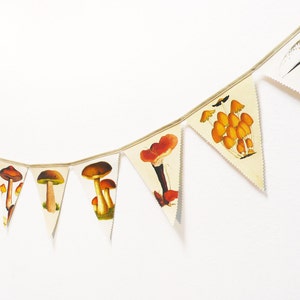 Bunting Mushrooms. Vintage Mushrooms. Banners. Fabric Bunting - Etsy