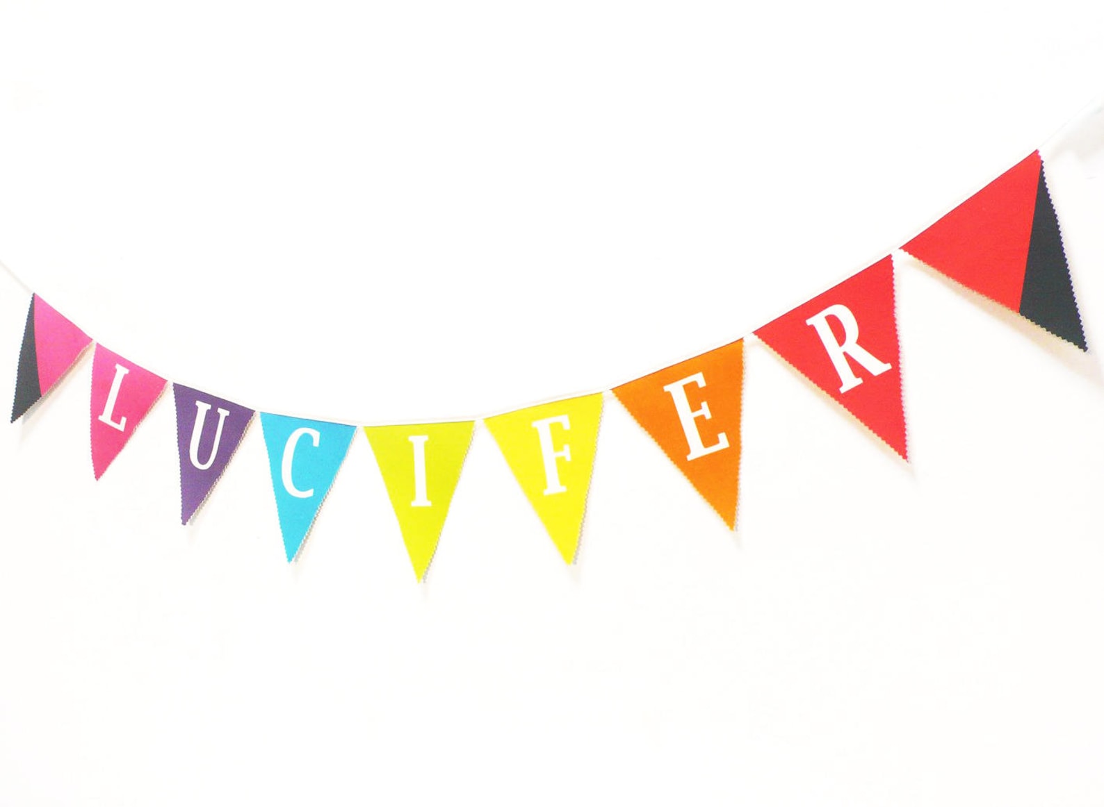 Bunting Lucifer. Banners. Fabric Bunting. Lucifer Rising. | Etsy