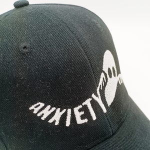 Anxiety Cap / Hats / Caps / Fun Caps / Black Cap - Etsy