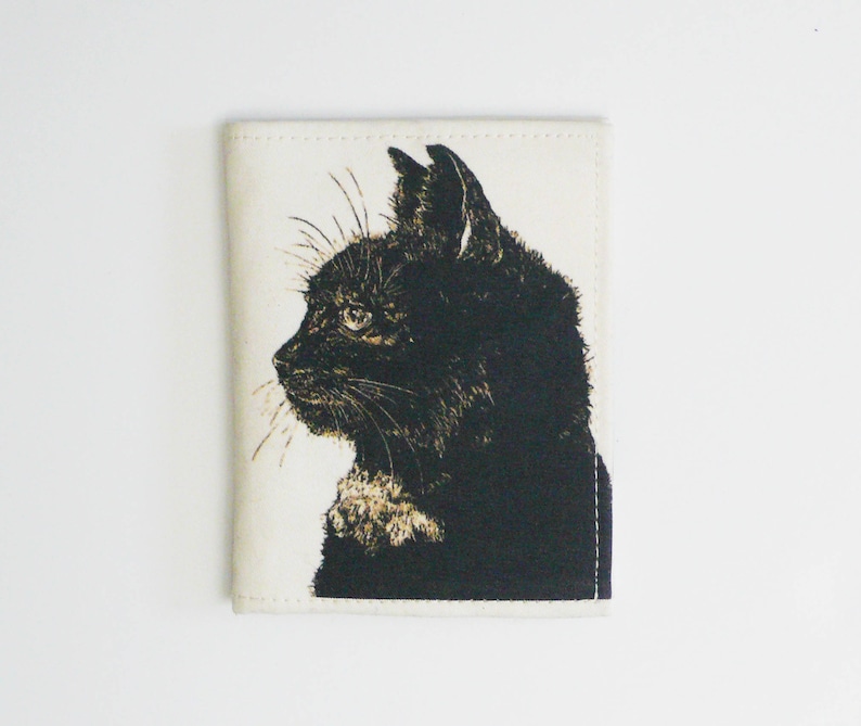 Small Billfold Wallet. Black Cat Wallet. Unisex Wallet. | Etsy