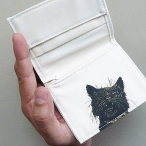 Small Billfold Wallet. Black Cat Wallet. Unisex Wallet. Cardholder. Cat ...