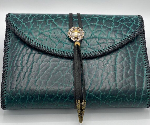 Bison Bible Cover in Teal/green and Black - Etsy