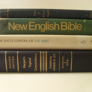 Set of Vintage Biblical Reference Books, Bible, and Sermon Collection ...