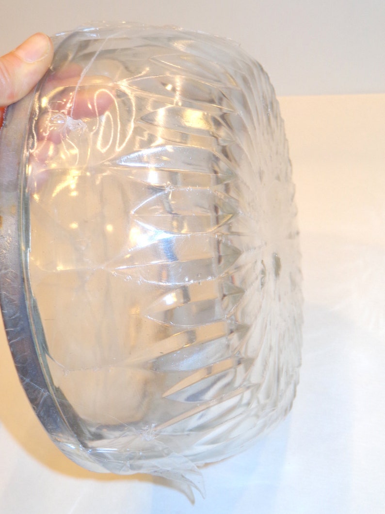 Vintage Salad Set-crystal and Silver-plate Salad Set - Etsy