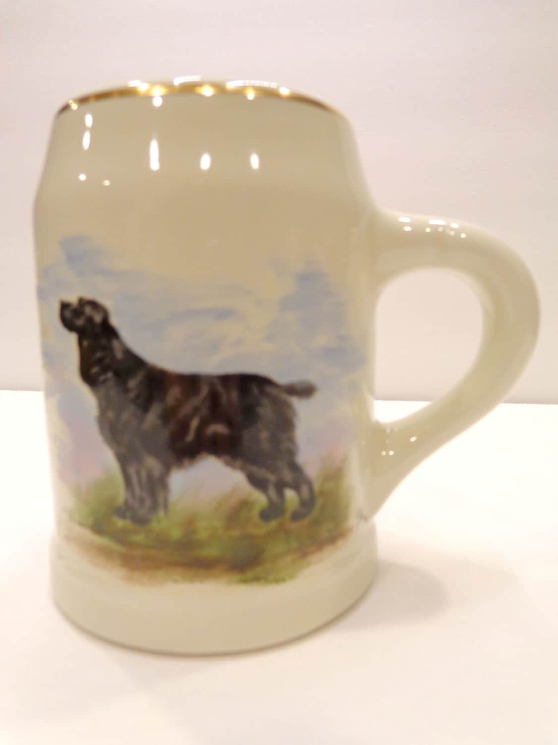 Large Hand-painted Mug Black Hunting Dog - Etsy Singapore