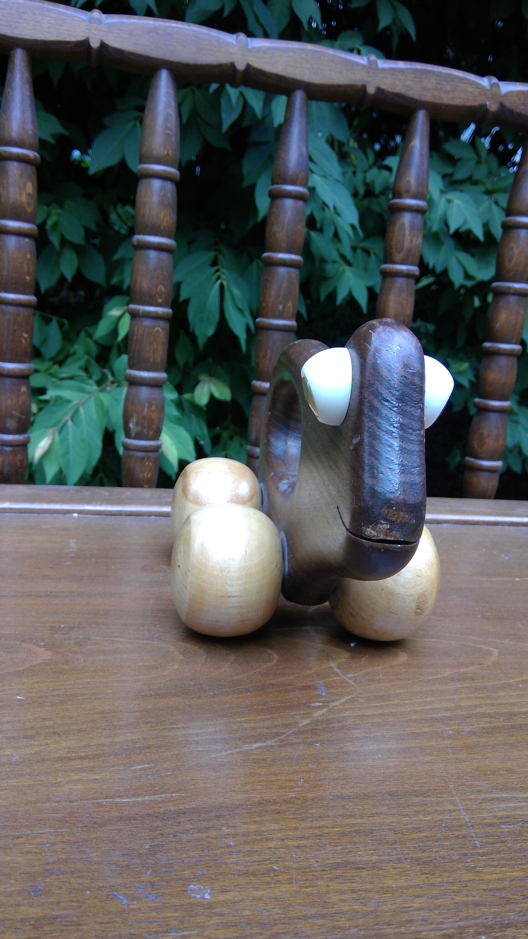 Vintage Wooden Wheeled Frog Toy - Etsy