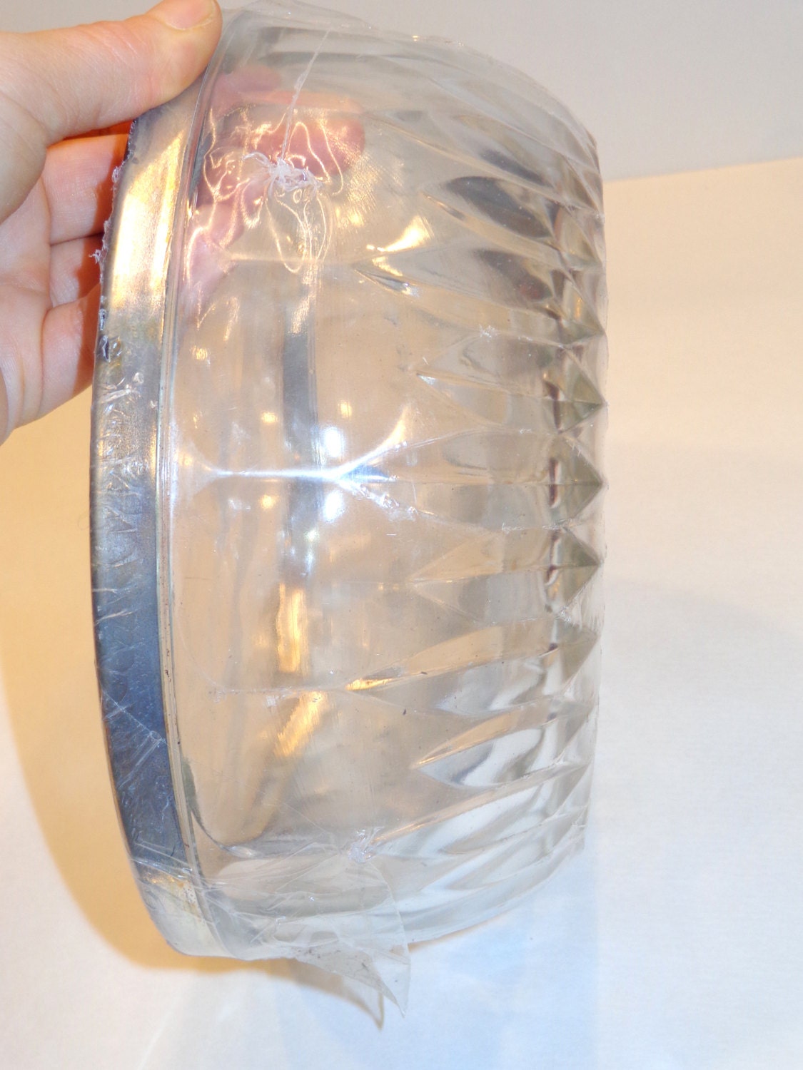 Vintage Salad Set-crystal and Silver-plate Salad Set - Etsy