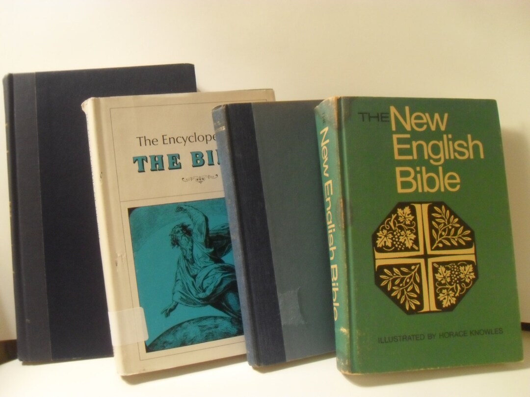 Set of Vintage Biblical Reference Books, Bible, and Sermon Collection ...