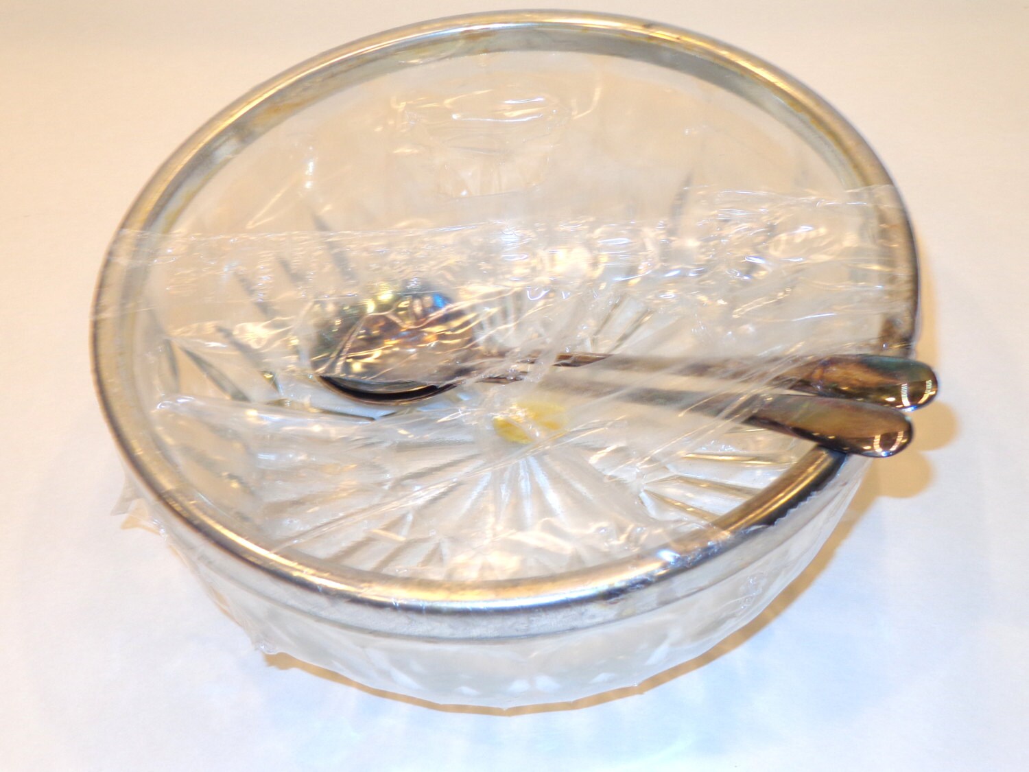 Vintage Salad Set-crystal and Silver-plate Salad Set - Etsy