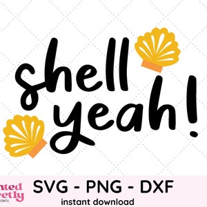 Seashell Svg, Shell Yeah SVG, Summer SVG, Summer Vacation SVG, Tropical ...