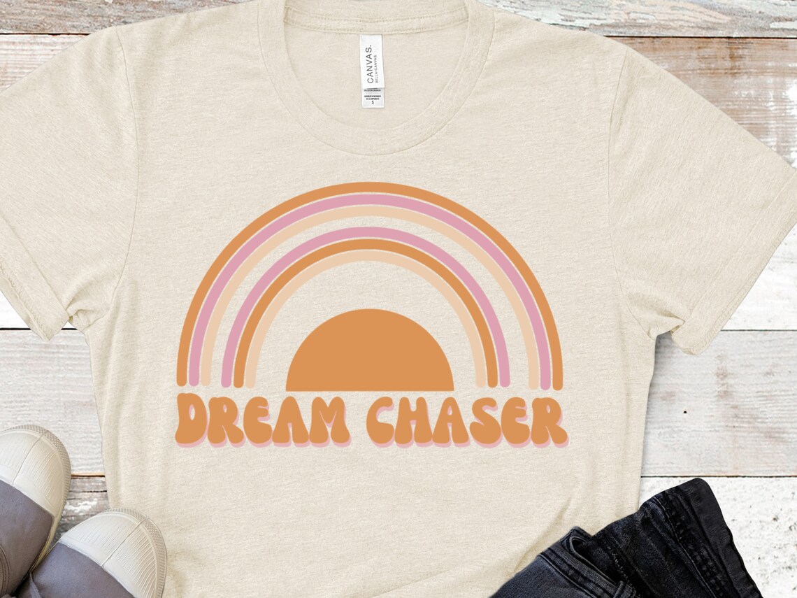 Dream Chaser SVG, Boho Rainbow SVG, Rainbow Print for Sublimation - Etsy