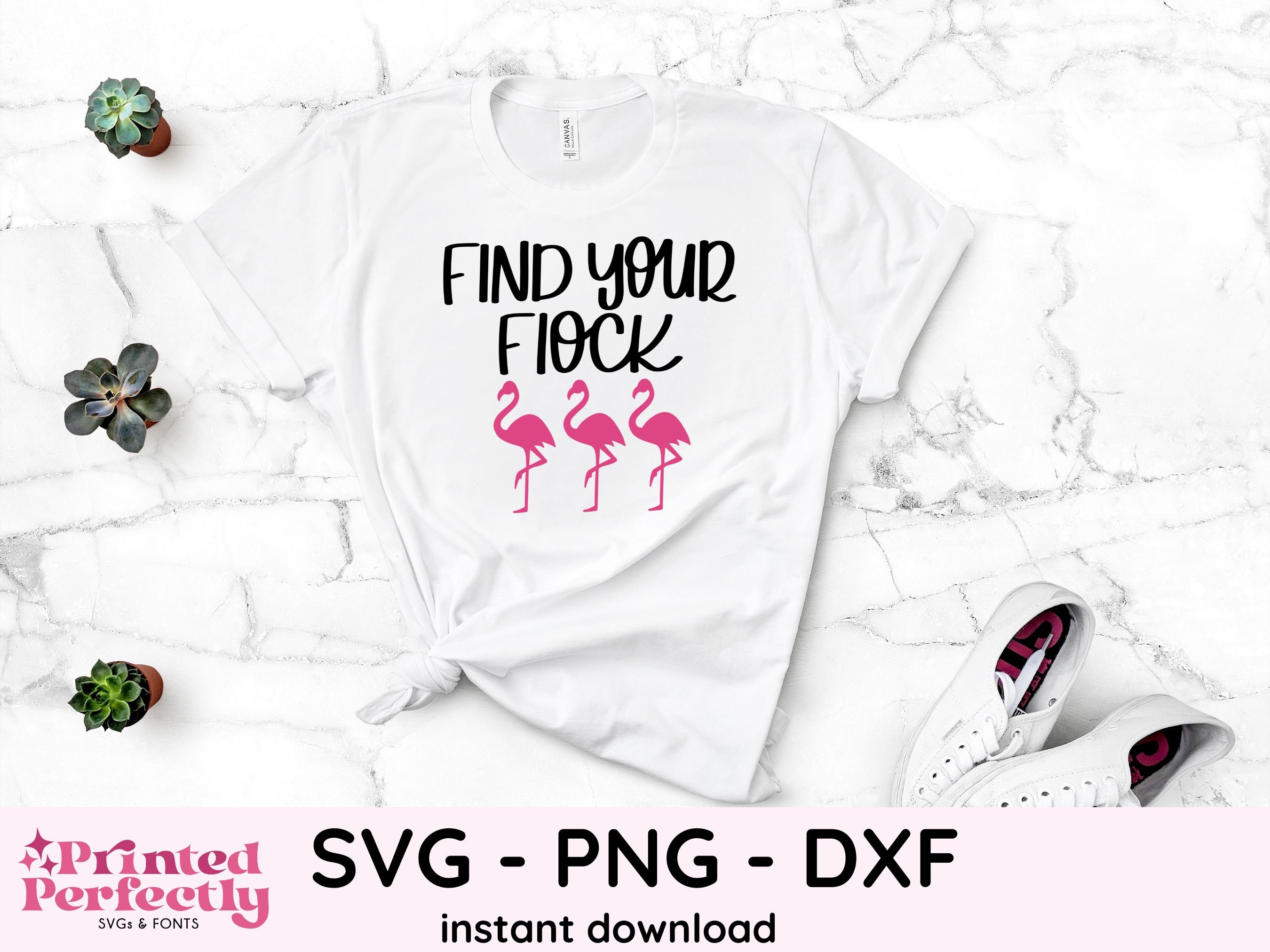Flamingo SVG, Bird SVG, Find Your Flock SVG, Flamingo Cut File, Bird ...