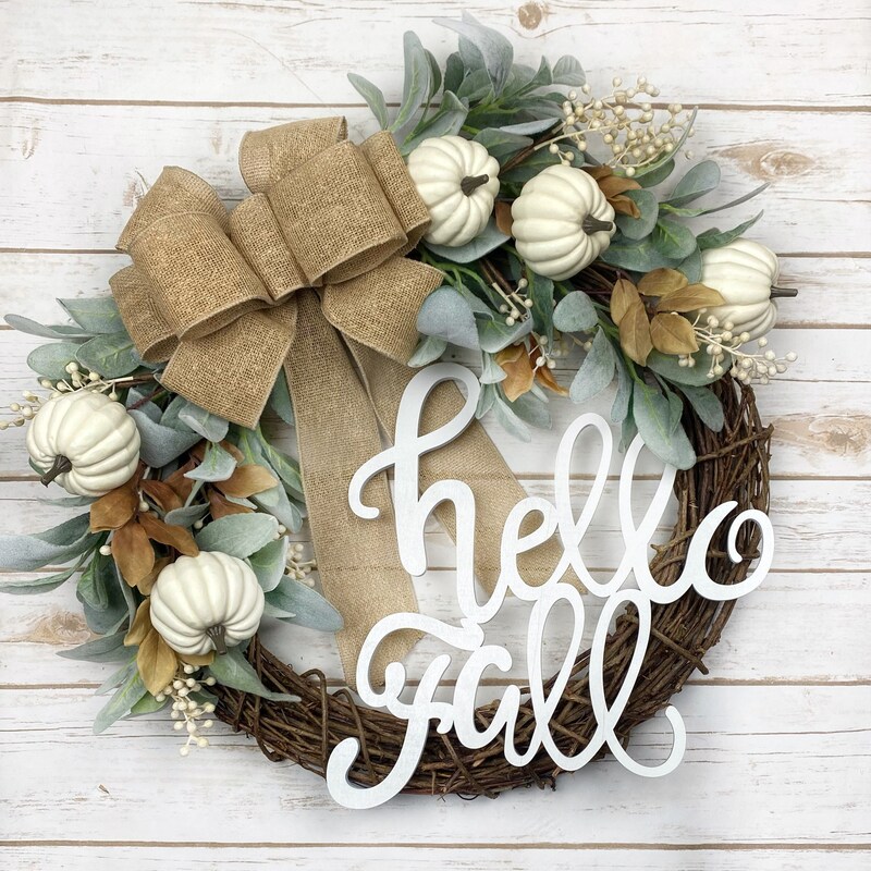 Fall Monogram Wreath - Etsy